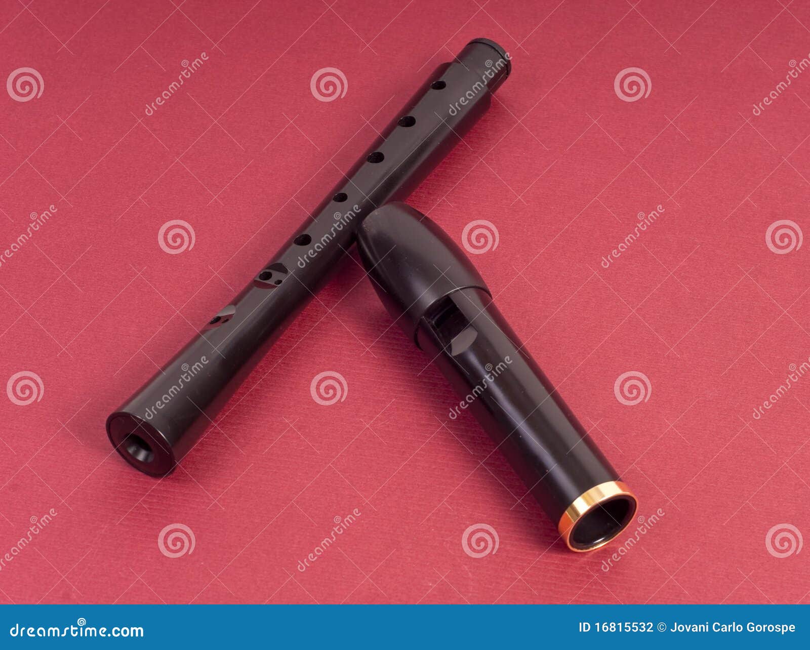 Two Pieces of a Recorder stock photo. Image of concept - 16815532