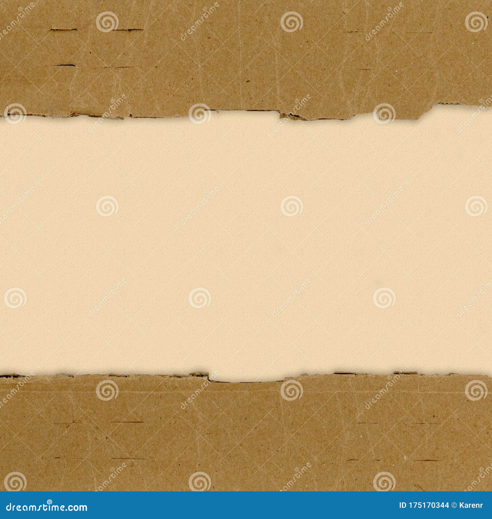 Two Pieces of Ripped Cardboard for a Frame Stock Illustration ...