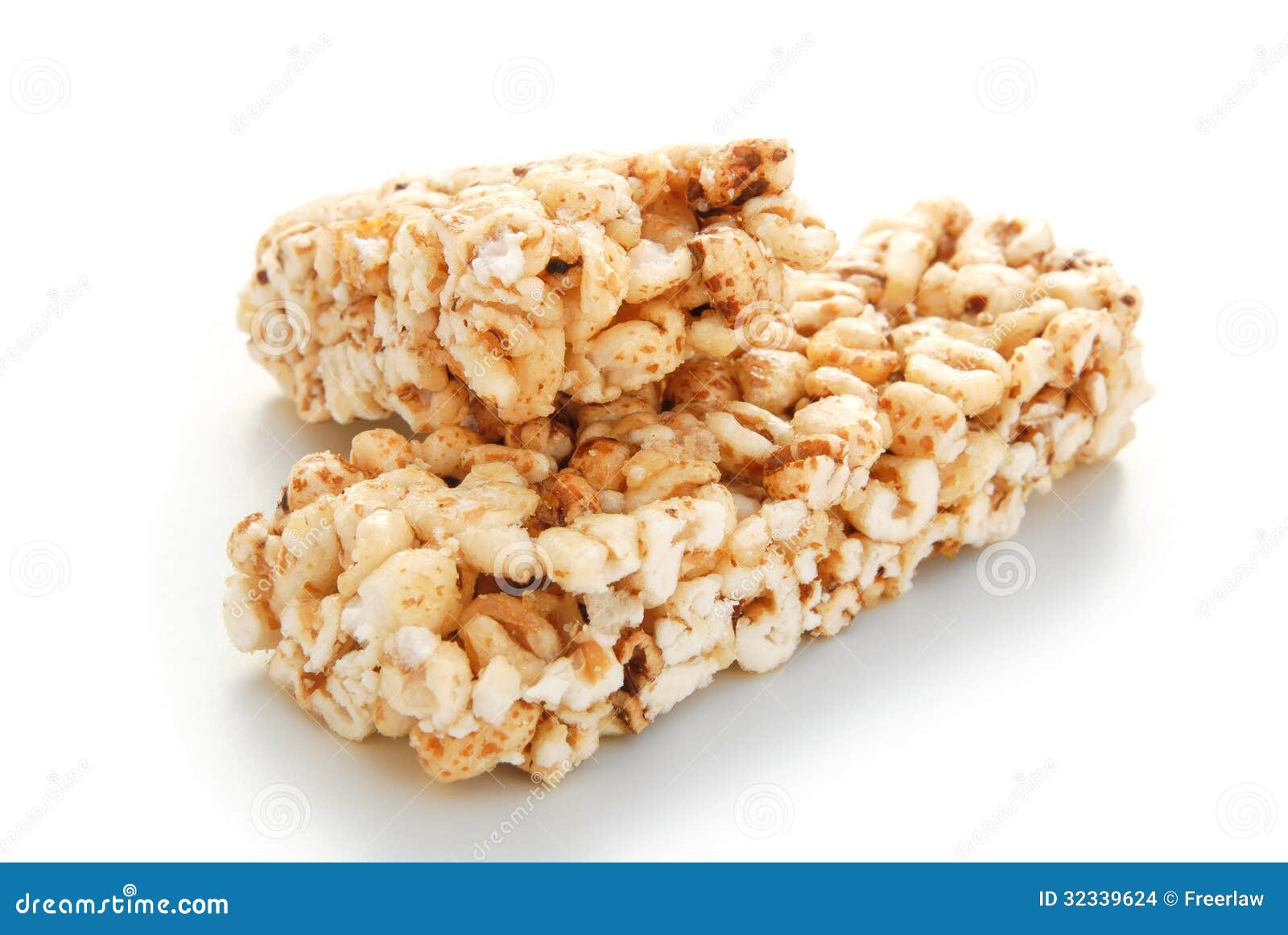 Two Pieces Sweet Rice Puffs Blocks Stock Photo - Image of edible, puffs ...