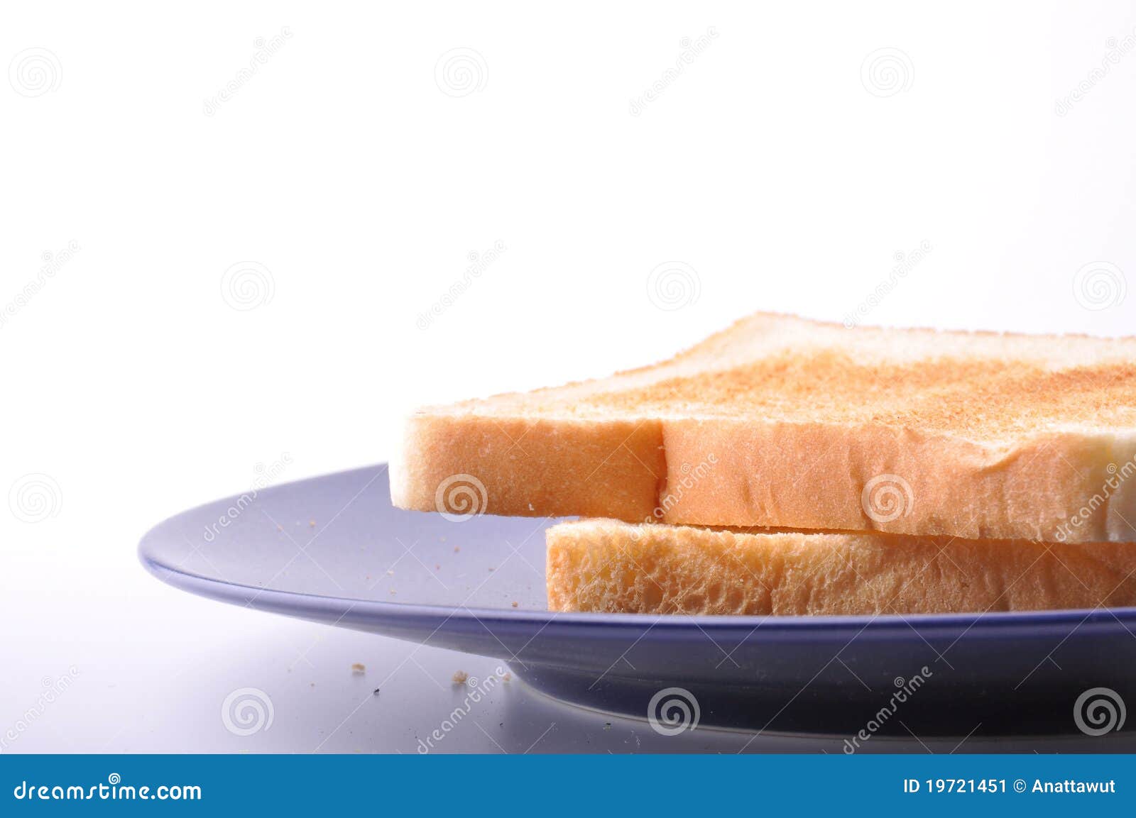 Two pieces of toast stock image. Image of prepared, cook - 19721451