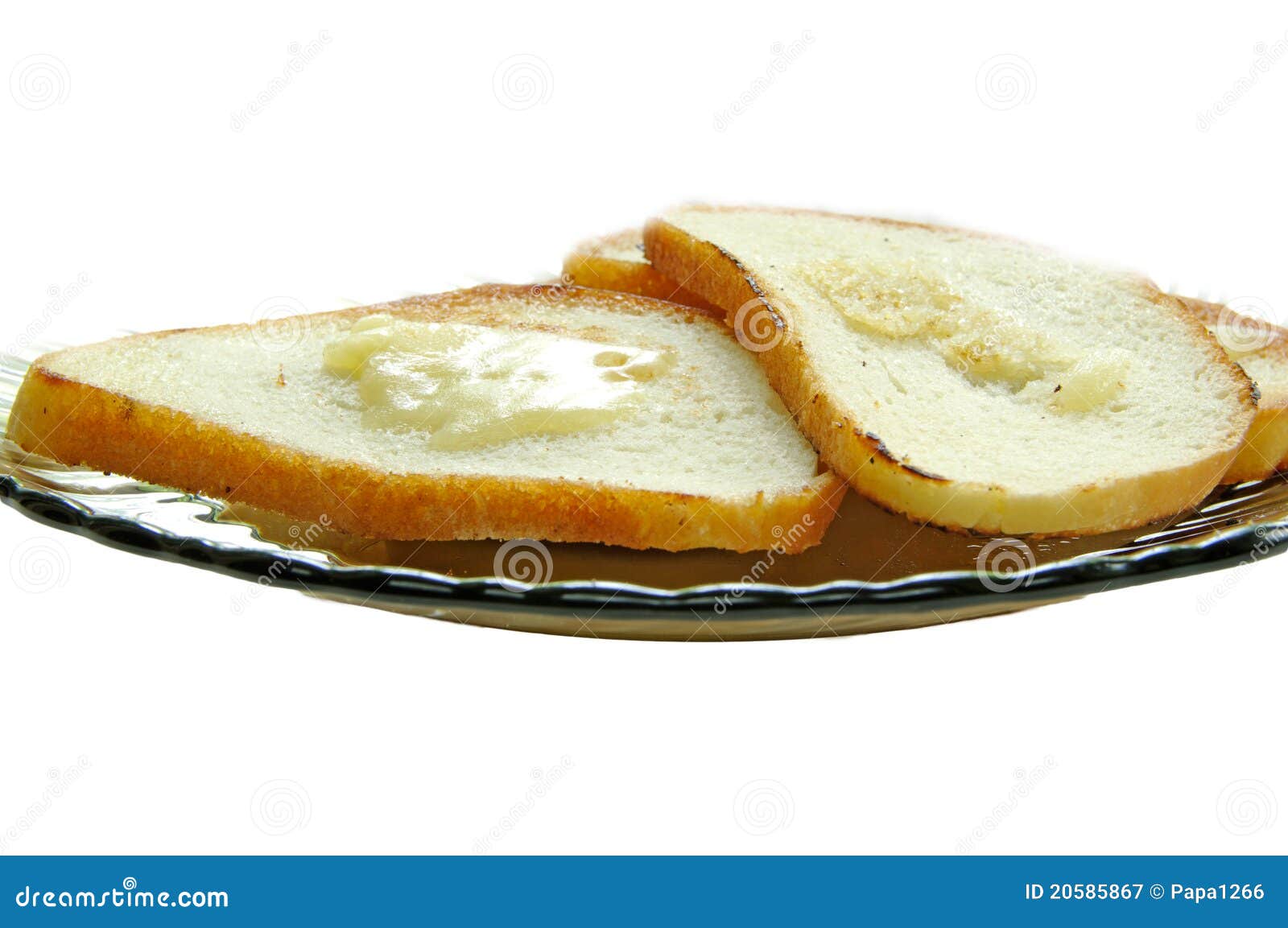 Two pieces of toast stock image. Image of fresh, breakfast - 20585867