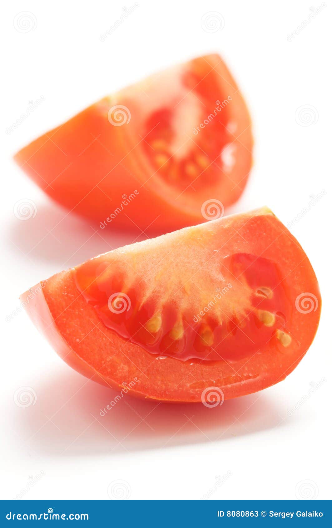 Two pieces of tomato stock image. Image of cook, food - 8080863