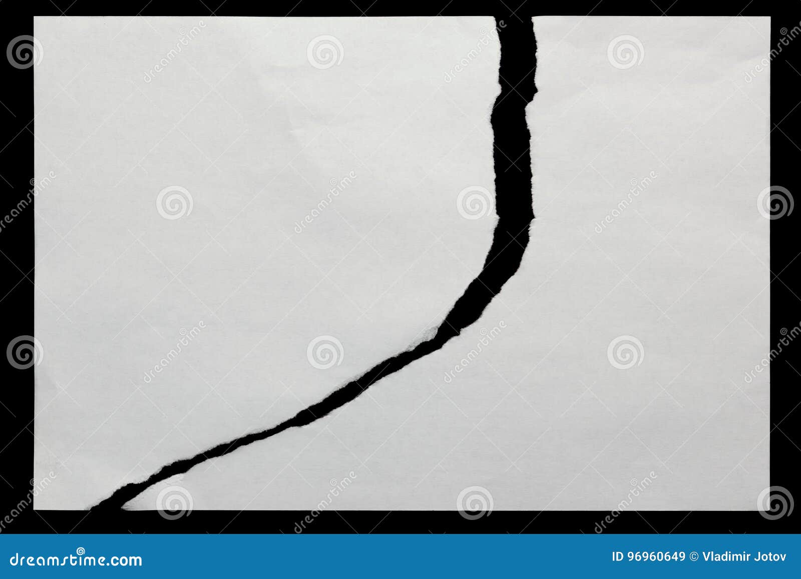 Two Pieces of Torn Paper on a Black Stock Image - Image of design, card ...