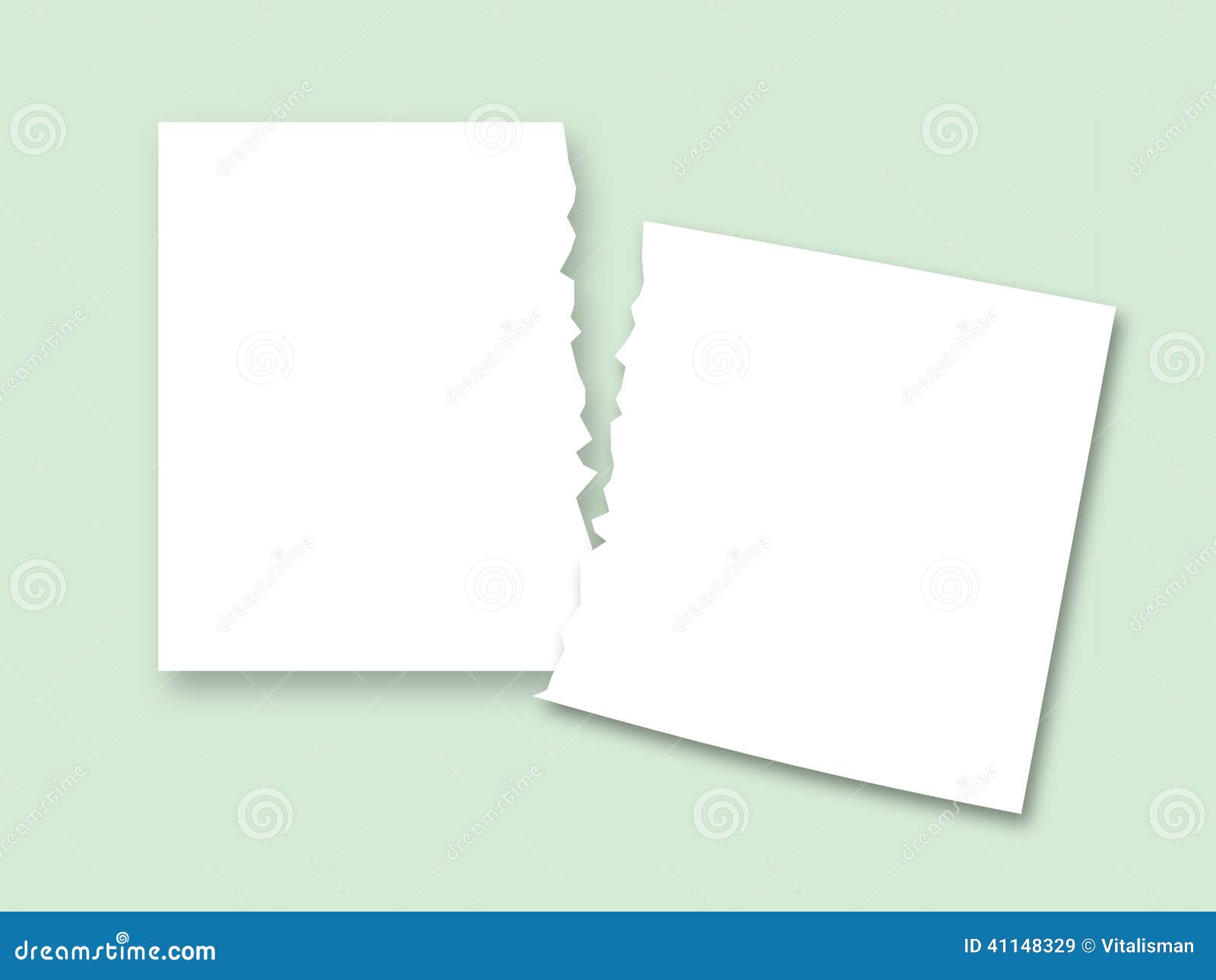 Two Pieces of the Torn Paper Stock Illustration - Illustration of ...