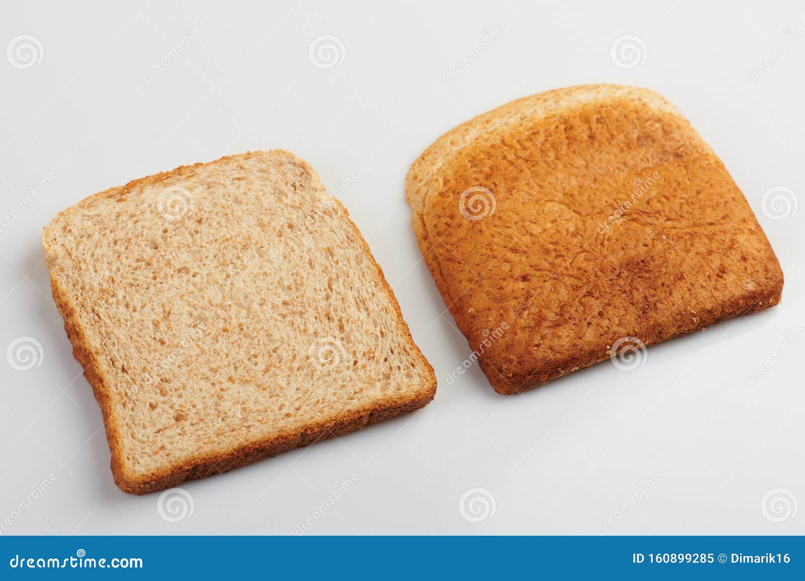 Two pieces of white bread stock image. Image of morning - 160899285