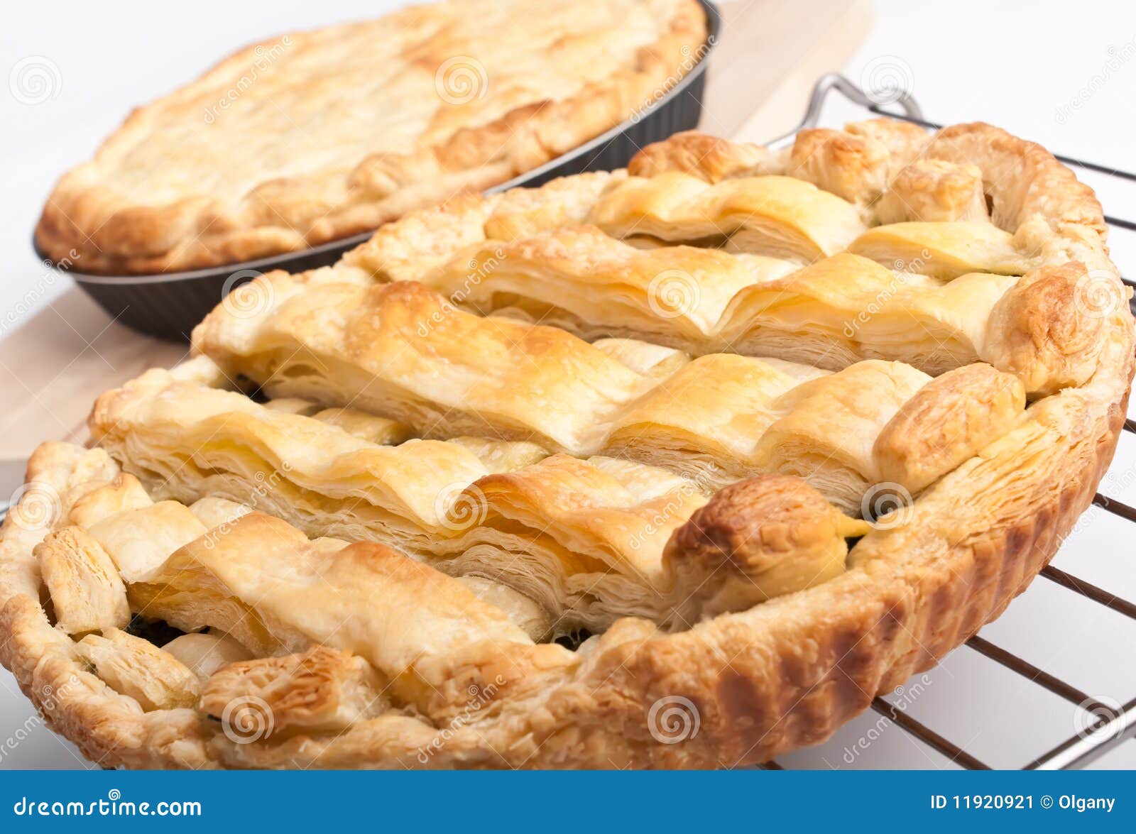Two pies stock image. Image of filling, railing, closeup - 11920921