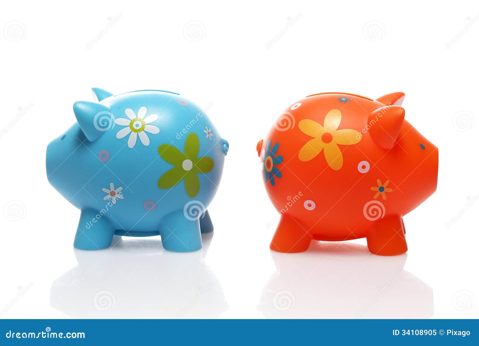 Two piggy stock image. Image of credit, orange, piece - 34108905