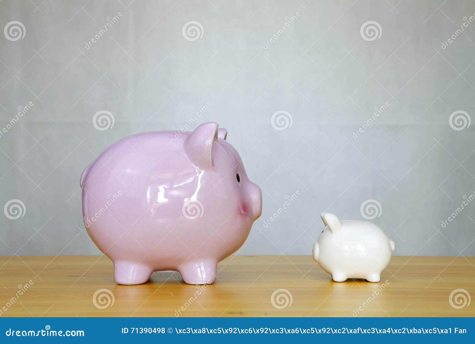 Two piggy banks stock photo. Image of child, corporate - 71390498