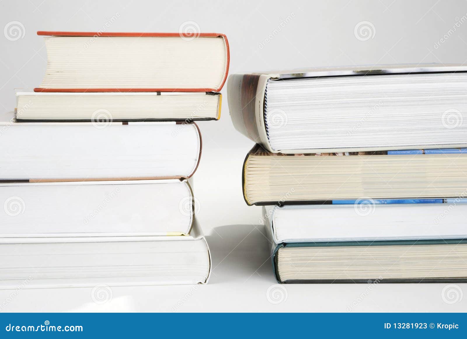 Two piles of books stock image. Image of literary, encyclopedia - 13281923
