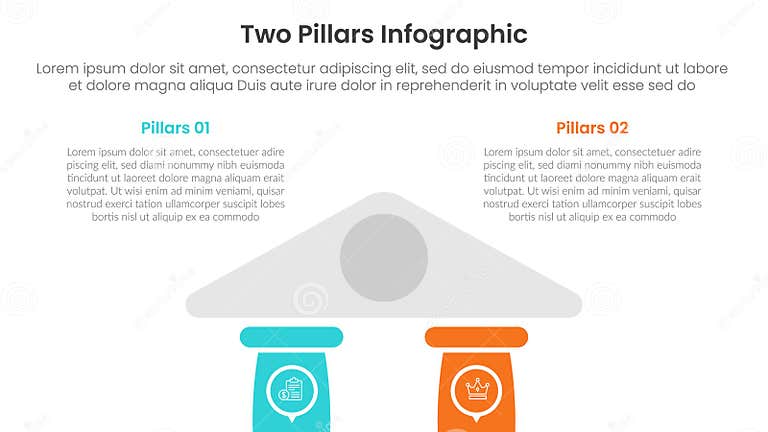 Two Pillars Framework with Ancient Classic Construction Infographic ...