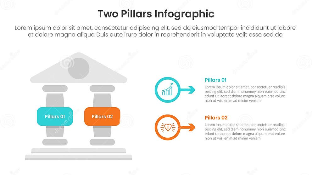 Two Pillars Framework with Ancient Classic Construction Infographic ...