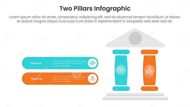 Two Pillars Framework with Ancient Classic Construction Infographic ...