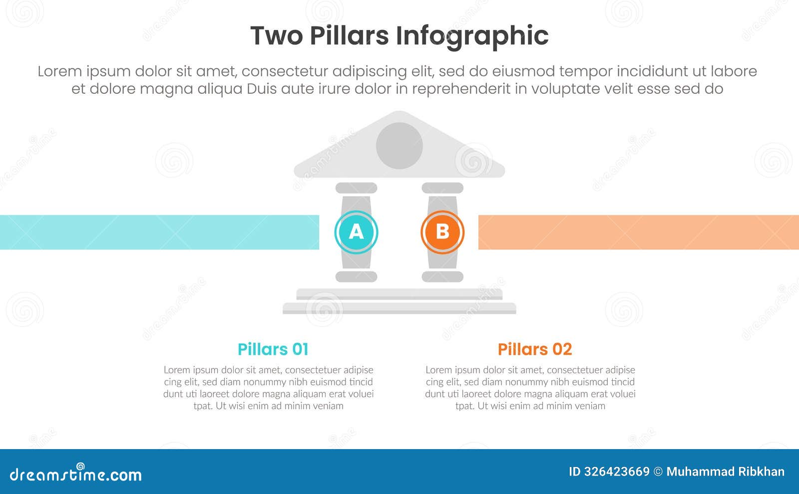 Two Pillars Framework With Ancient Classic Construction Infographic ...