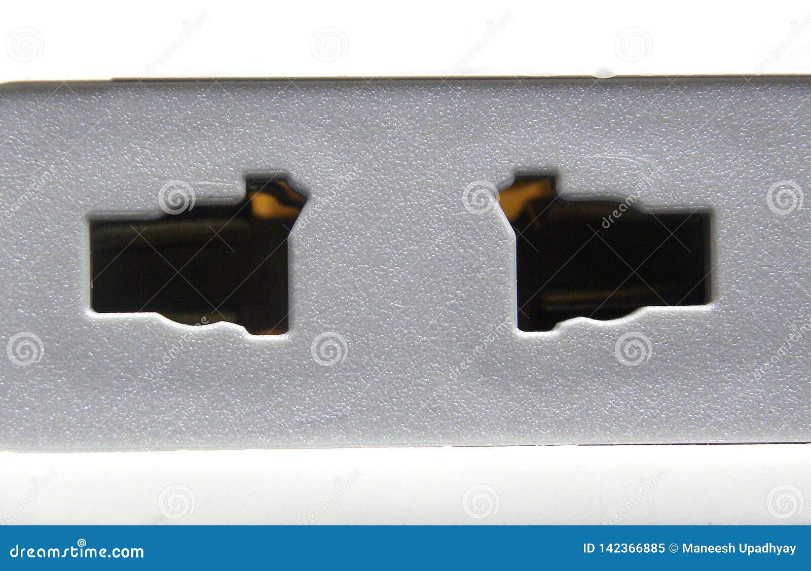 Two pin electrical socket stock image. Image of plate - 142366885