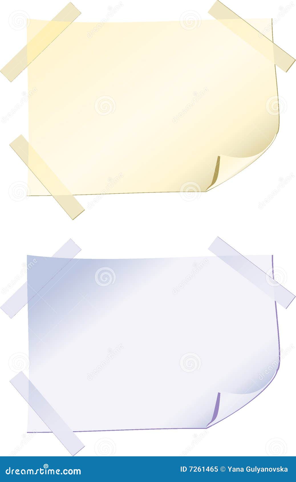 Two pin paper pages stock vector. Illustration of inspiration - 7261465
