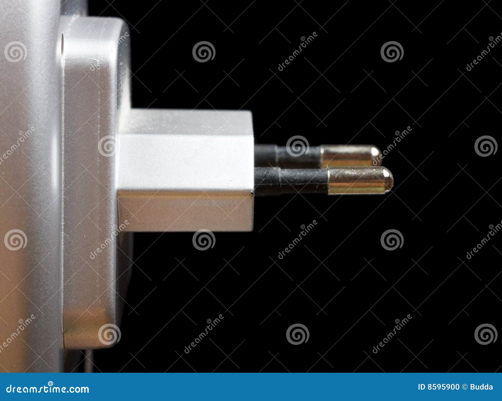 Two-pin plug stock photo. Image of hardware, black, socket - 8595900
