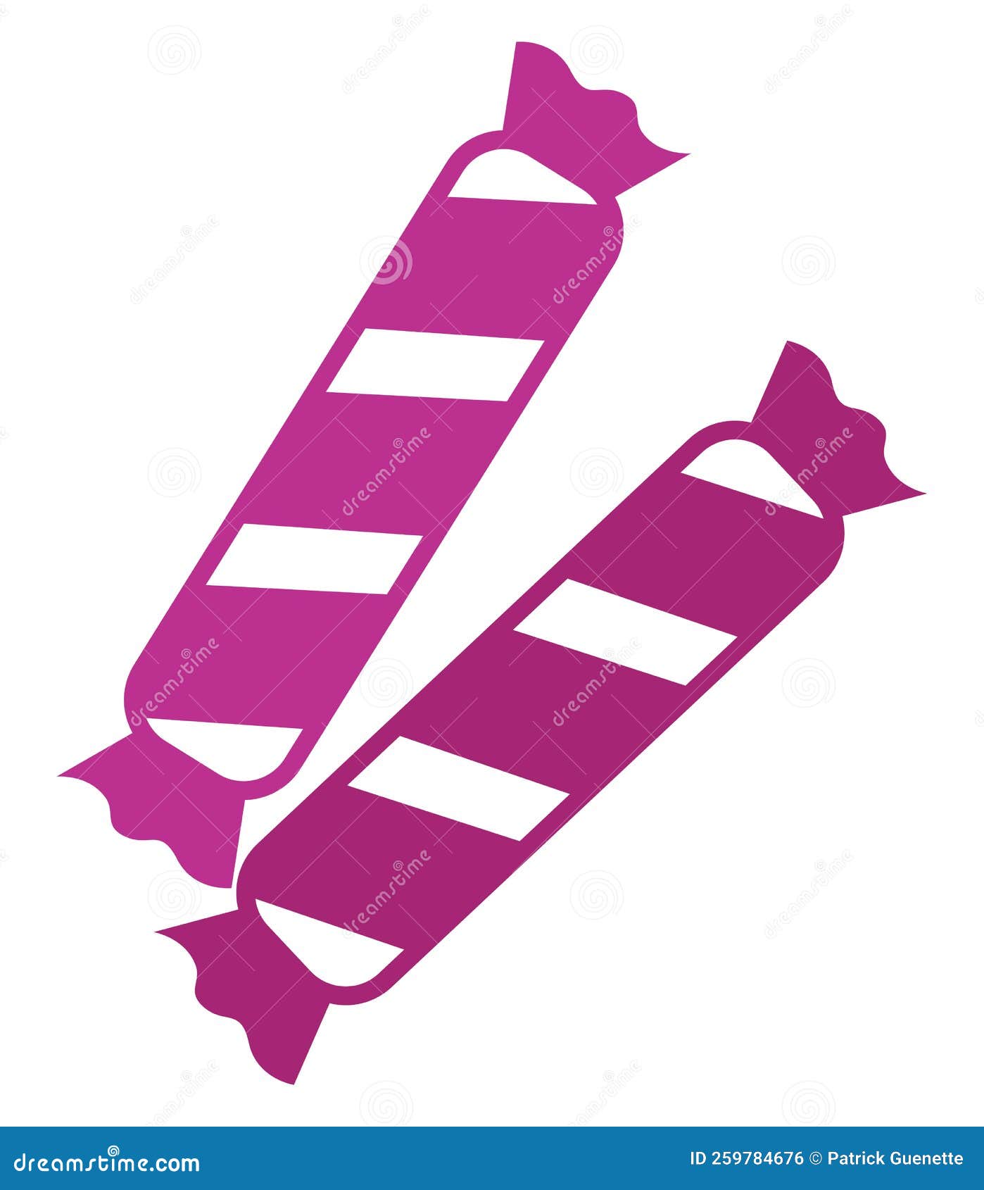 Two pink candies, icon stock vector. Illustration of lollipop - 259784676