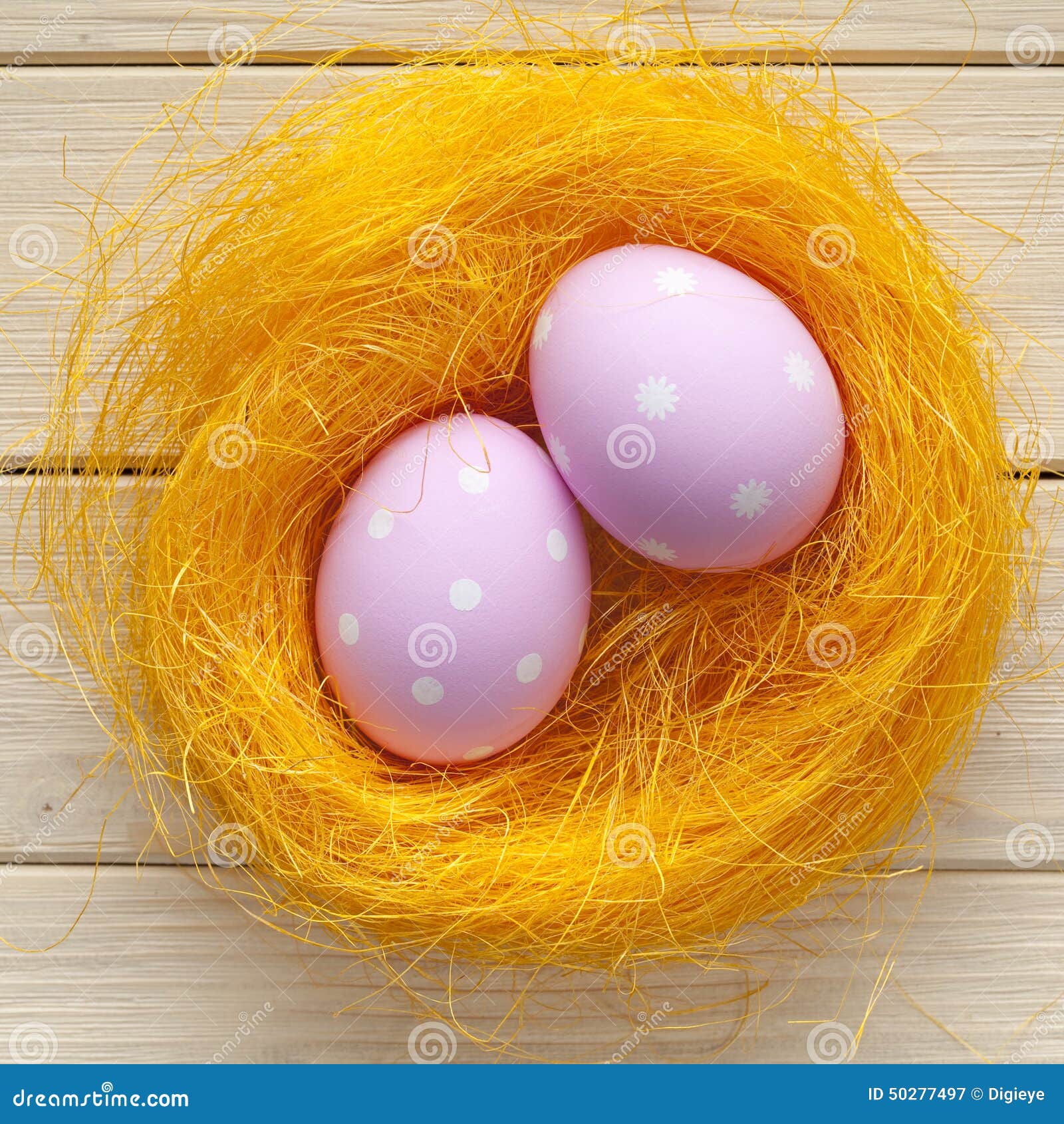 Two pink Easter eggs stock image. Image of pink, white - 50277497