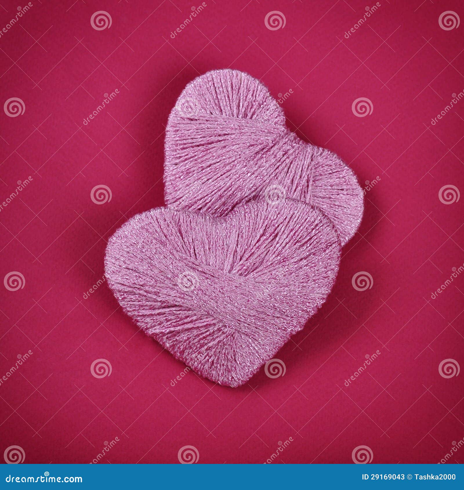 Two pink hearts stock image. Image of color, romance - 29169043