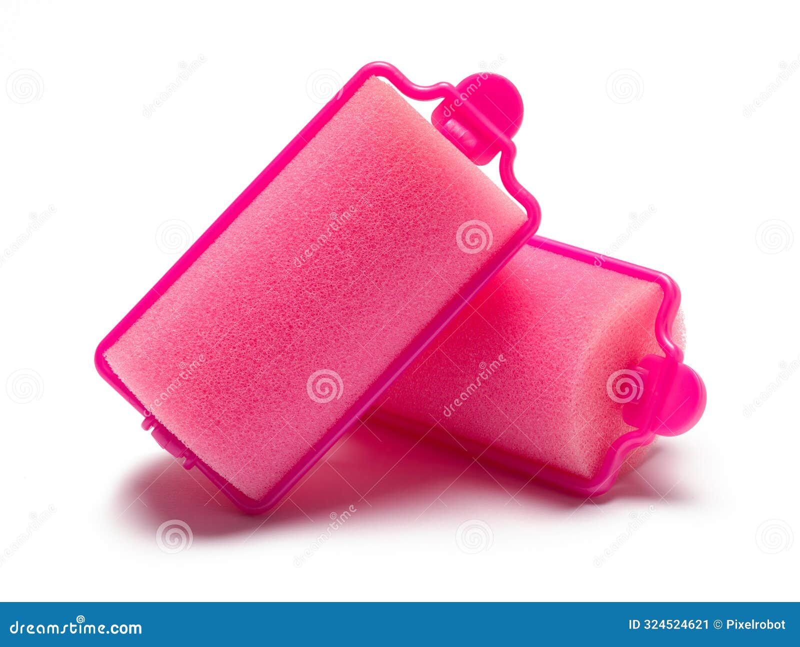 Two Pink Rollers stock image. Image of hair, hairstyle - 324524621