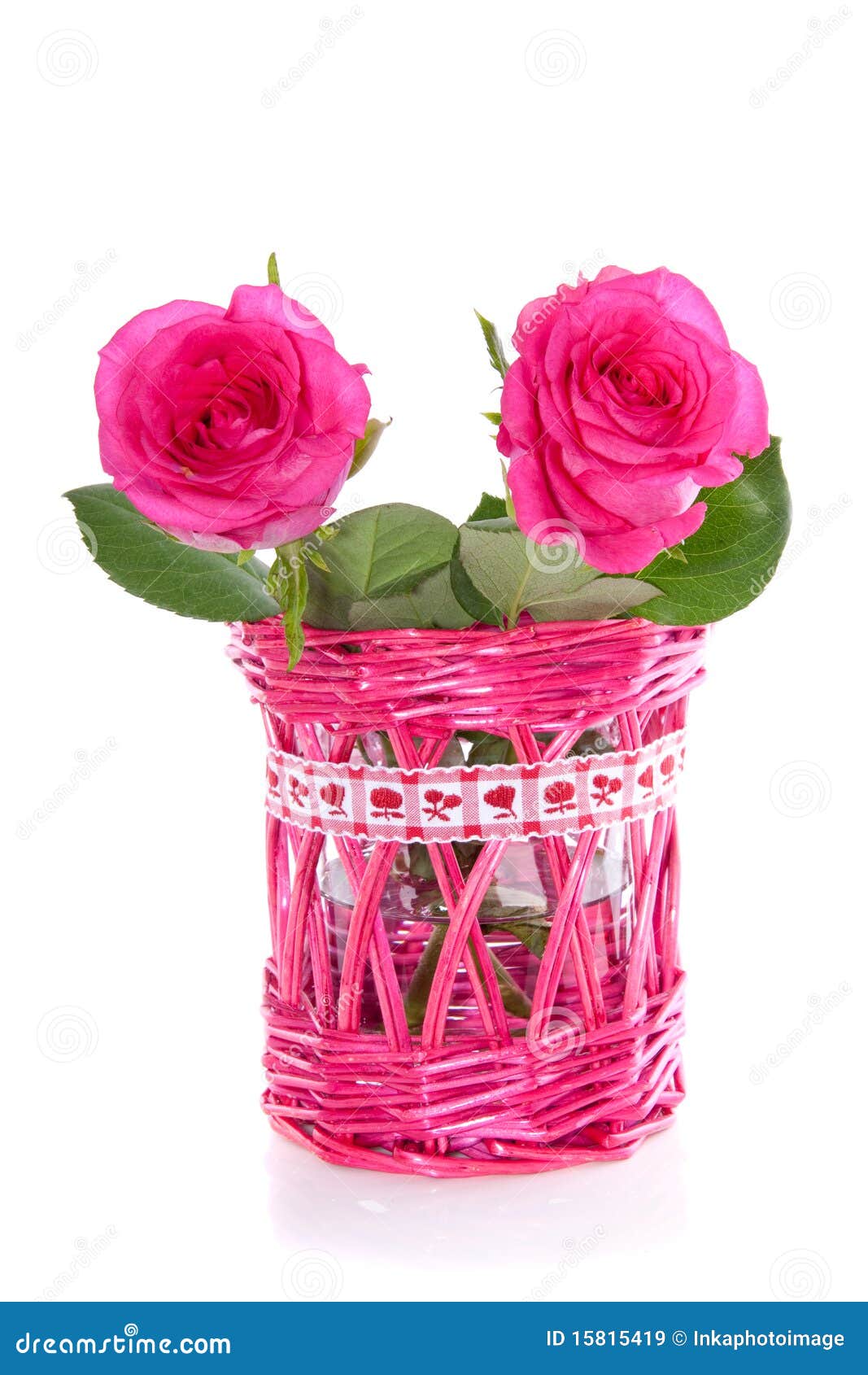 Two pink roses stock image. Image of decoration, florist - 15815419