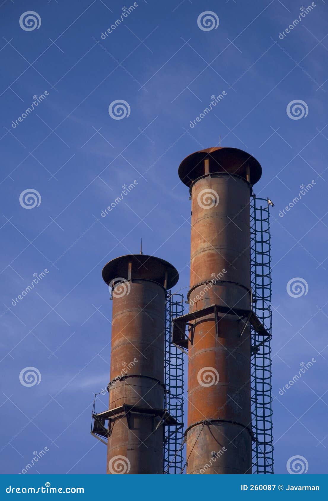 Two pipes stock image. Image of works, factory, ozone, smog - 260087