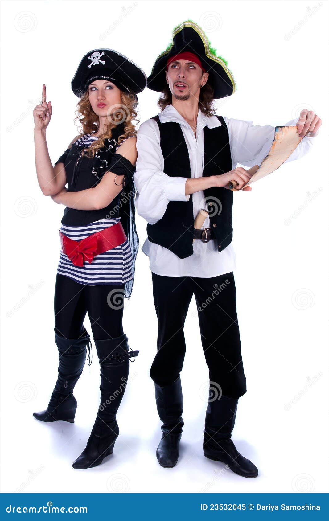 Two pirates stock image. Image of isolated, authentically - 23532045