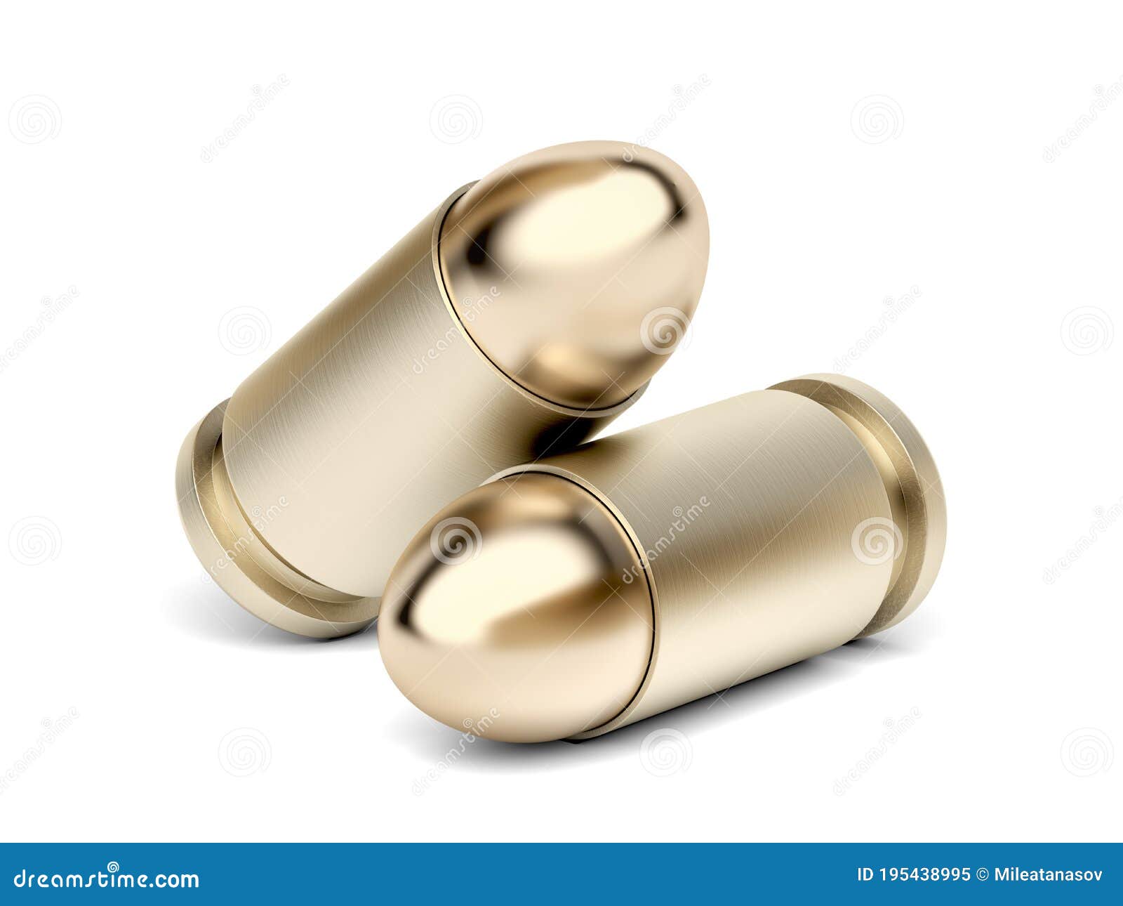 Two pistol bullets stock image. Illustration of weapon - 195438995