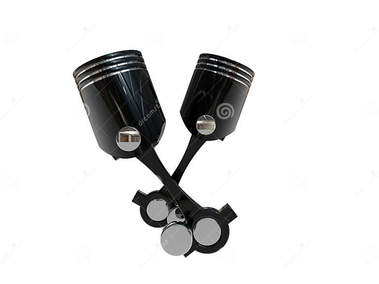 Two pistons stock illustration. Illustration of technology - 40972215