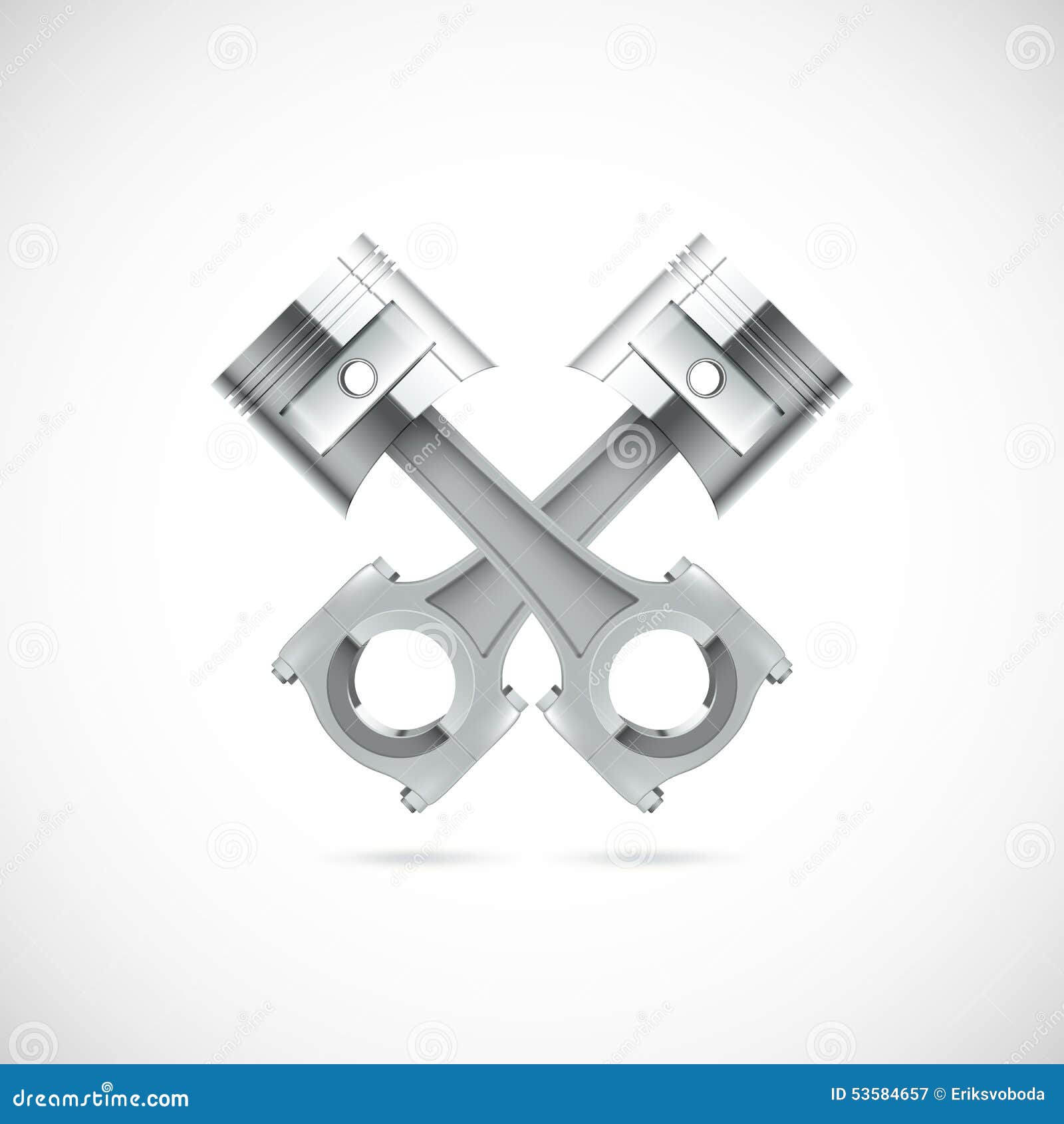 Two Pistons White Background. Stock Vector - Illustration of parts ...