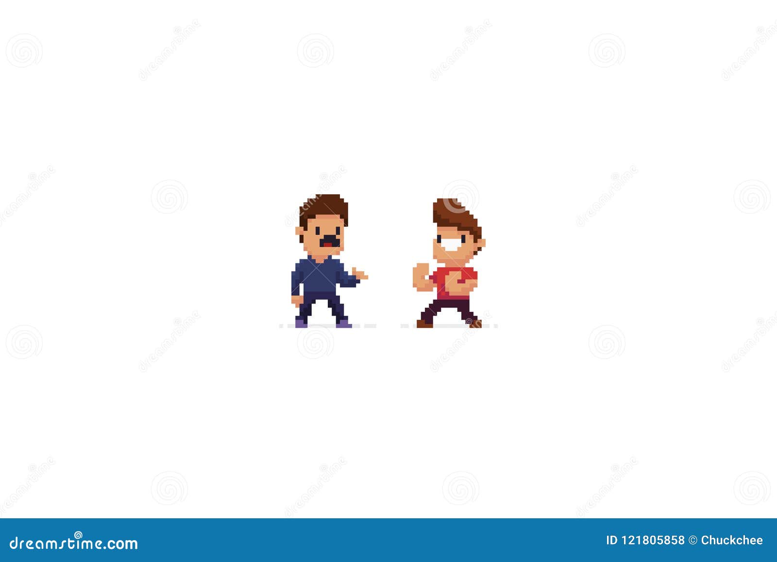 Pixel art battle stock vector. Illustration of modern - 121805858