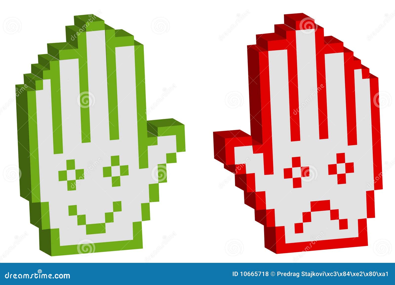 Two Pixelated Hand with Smile Stock Vector - Illustration of company ...