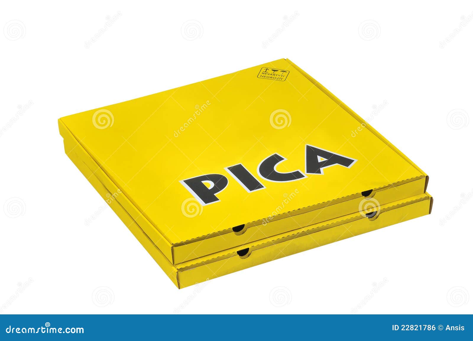 Two pizza box stock photo. Image of isolated, food, delivery - 22821786