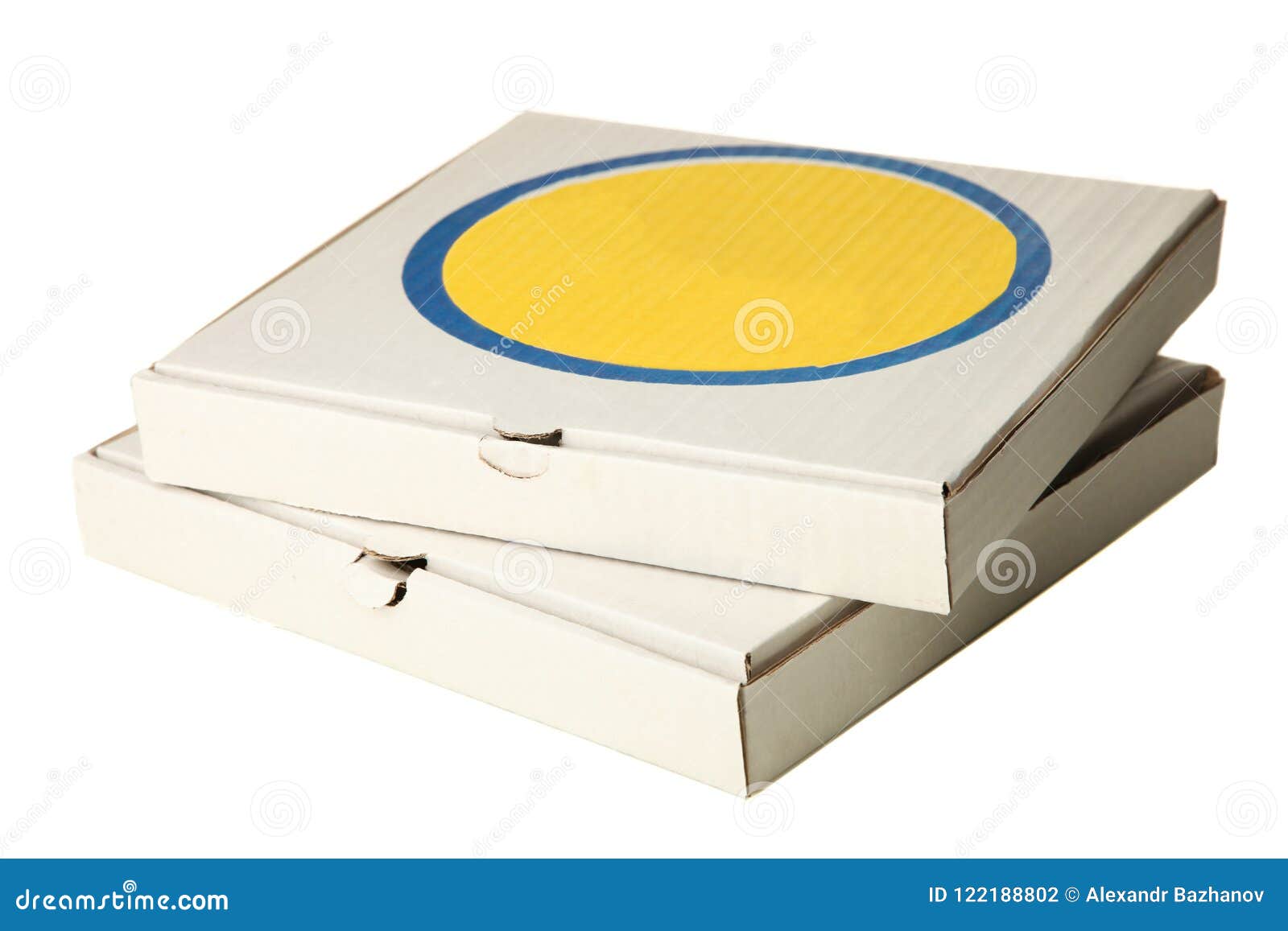 Two pizza boxes stock photo. Image of square, nutrition - 122188802