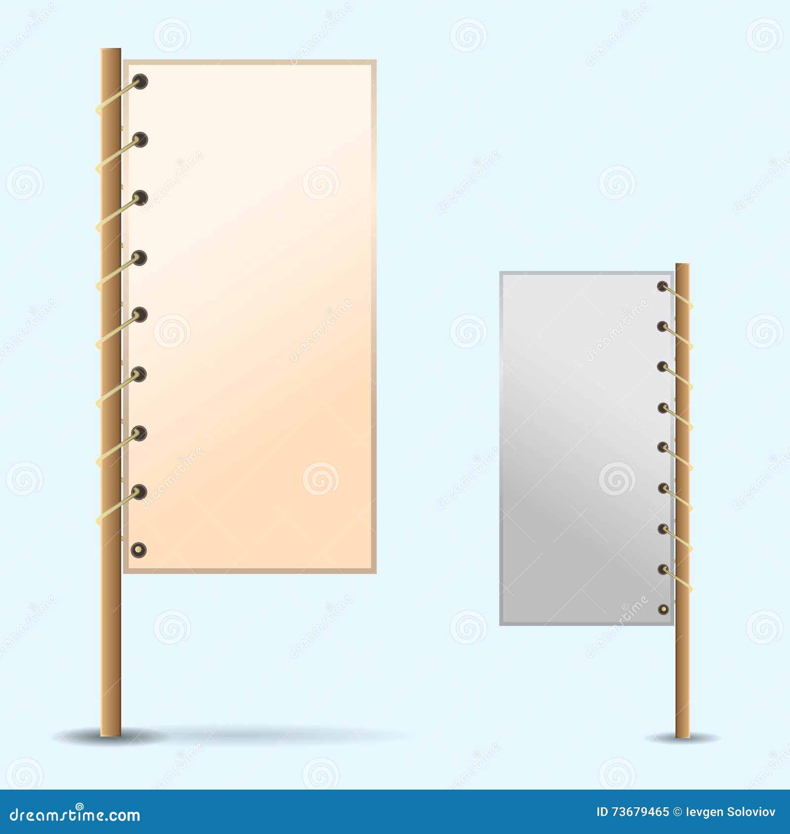 Two Placards with shadows stock vector. Illustration of frame - 73679465