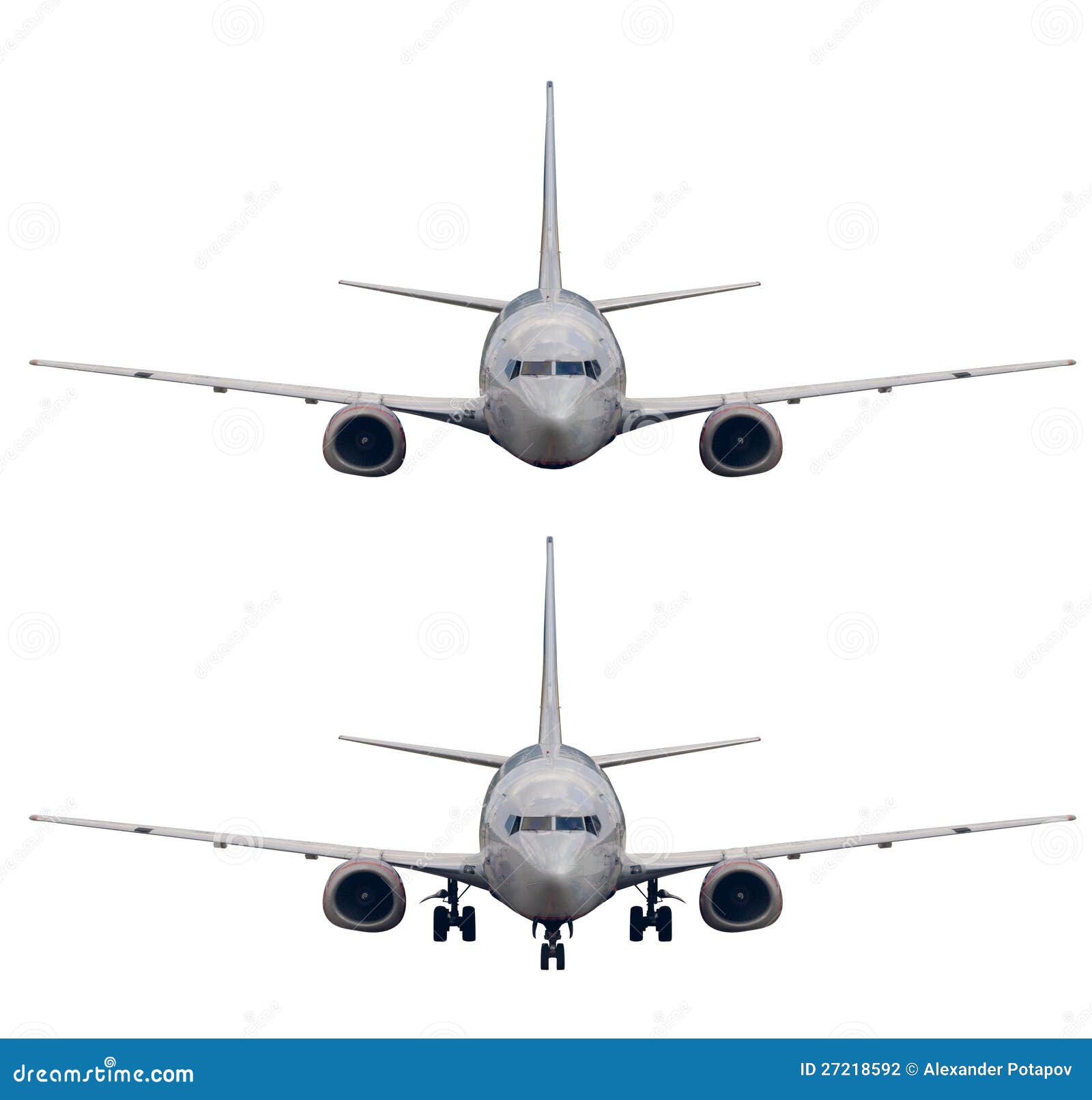 Two Planes Isolated on White Stock Photo - Image of fuselage, plane ...