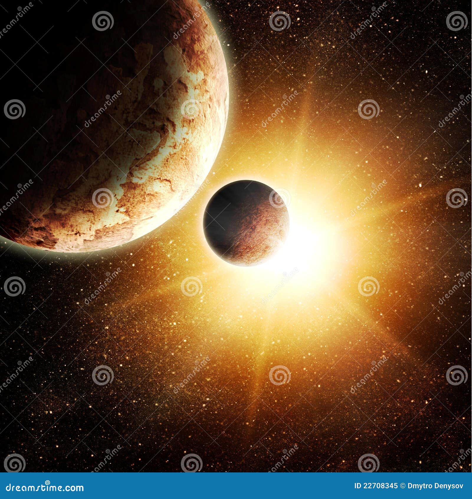 Two planets stock illustration. Illustration of cluster - 22708345