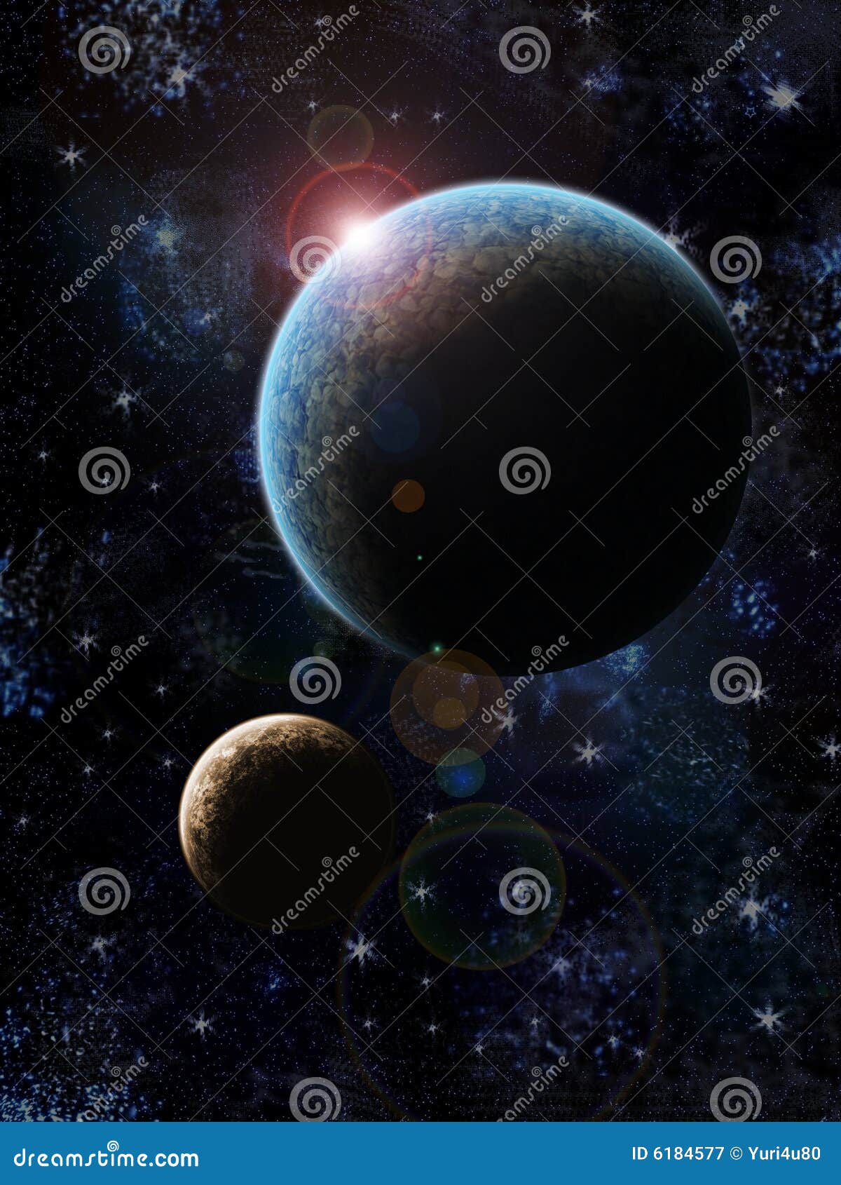 Two planets stock illustration. Illustration of concepts - 6184577