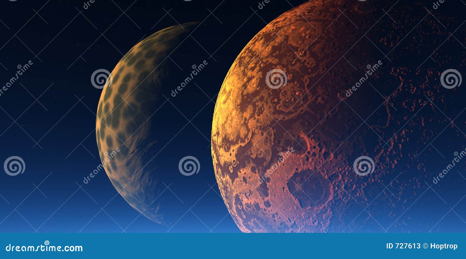Two planets stock illustration. Illustration of galactic - 727613