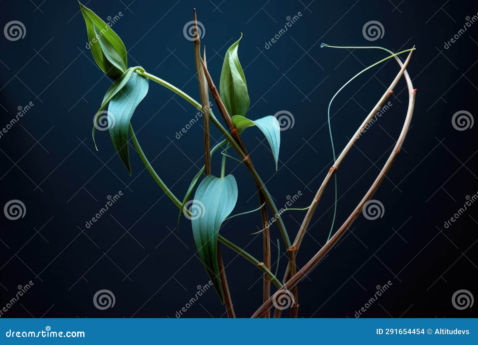 Two Plants Intertwining at the Stems Stock Photo - Image of flora ...