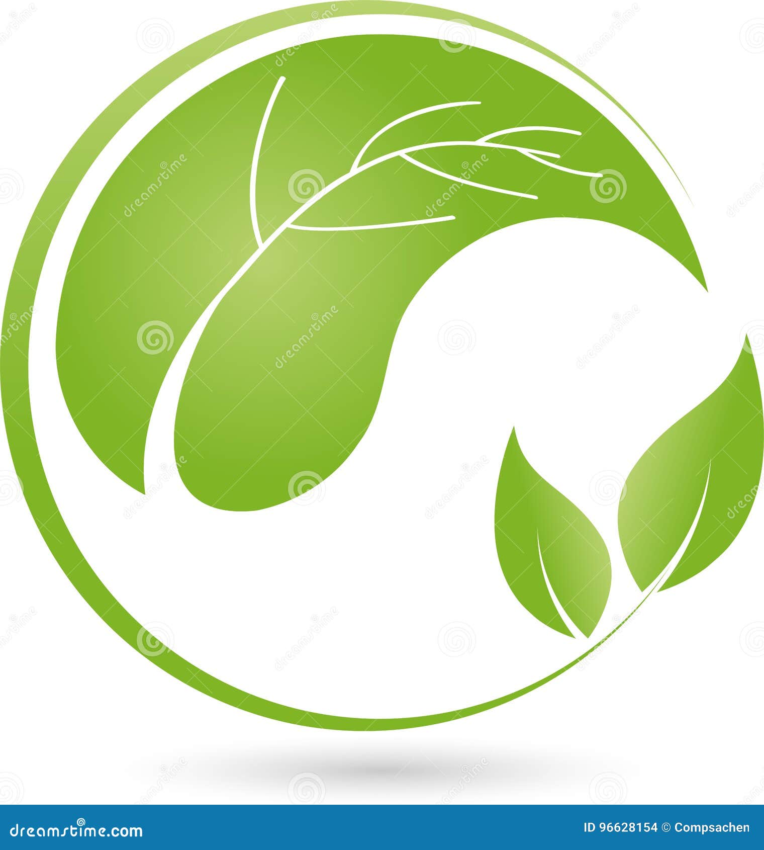 Two Plants, Leaves, Wellness And Naturopathic Logo Vector Illustration ...