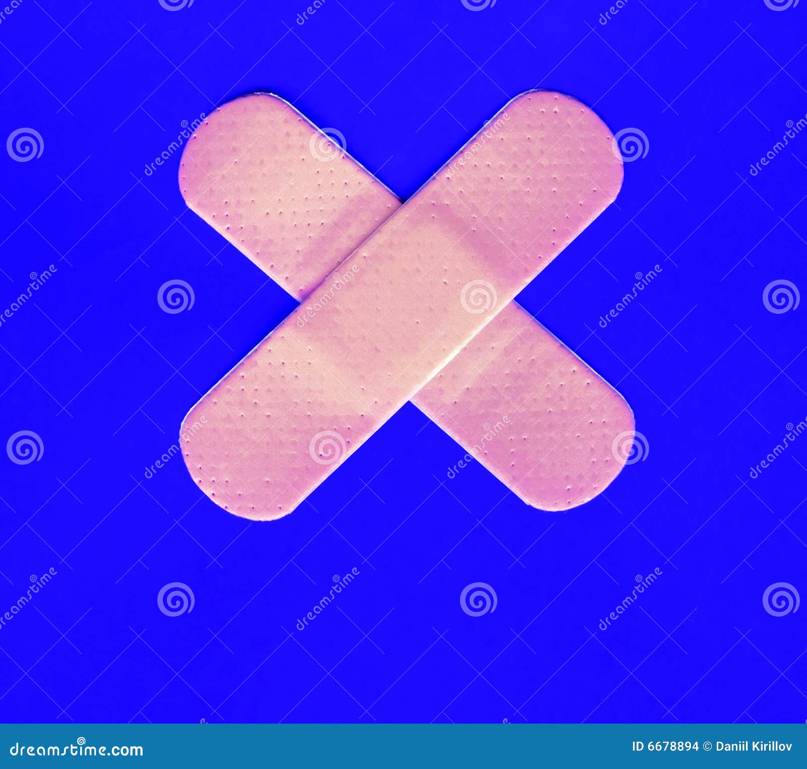 Two Plasters Forming a Cross Stock Photo - Image of plastic, treatment ...
