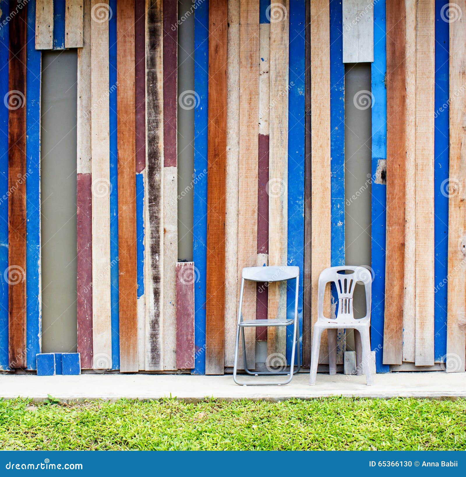 Two plastic chairs stock photo. Image of grass, plastic - 65366130