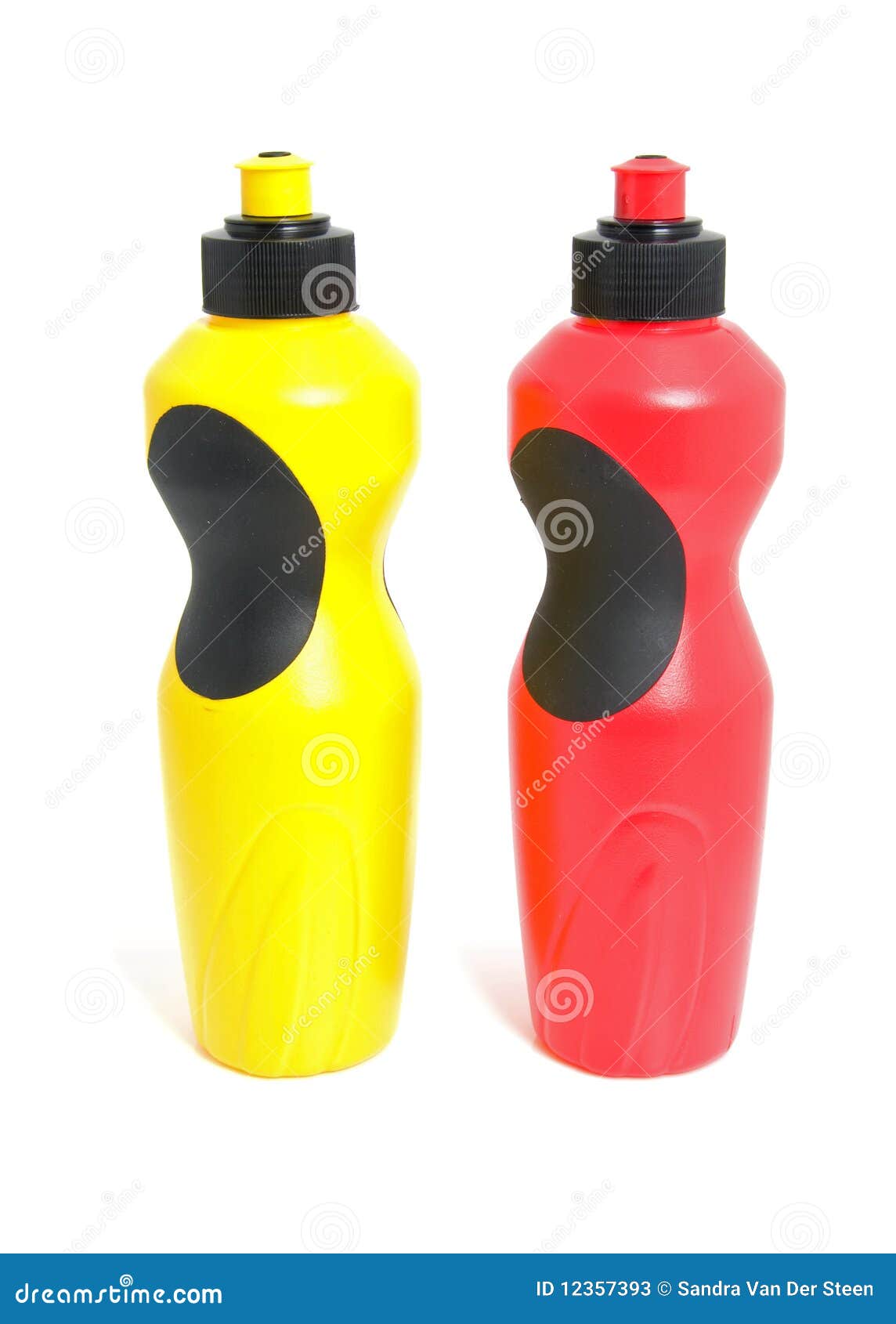 Two plastic drink bottles stock image. Image of isolated - 12357393