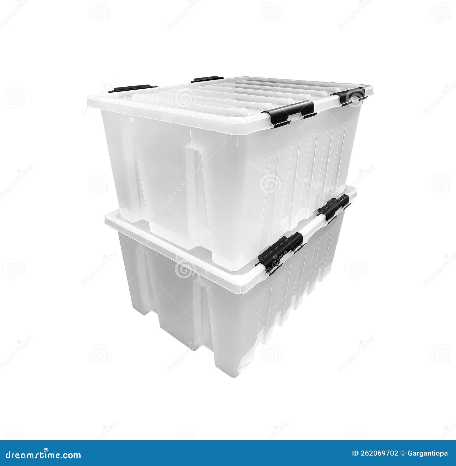Two Plastic Storage Box Plastic Container Stock Photo - Image of ...