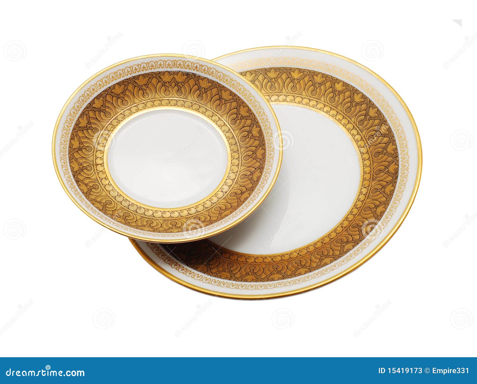 Two plates stock image. Image of plates, porcelain, ornamented - 15419173