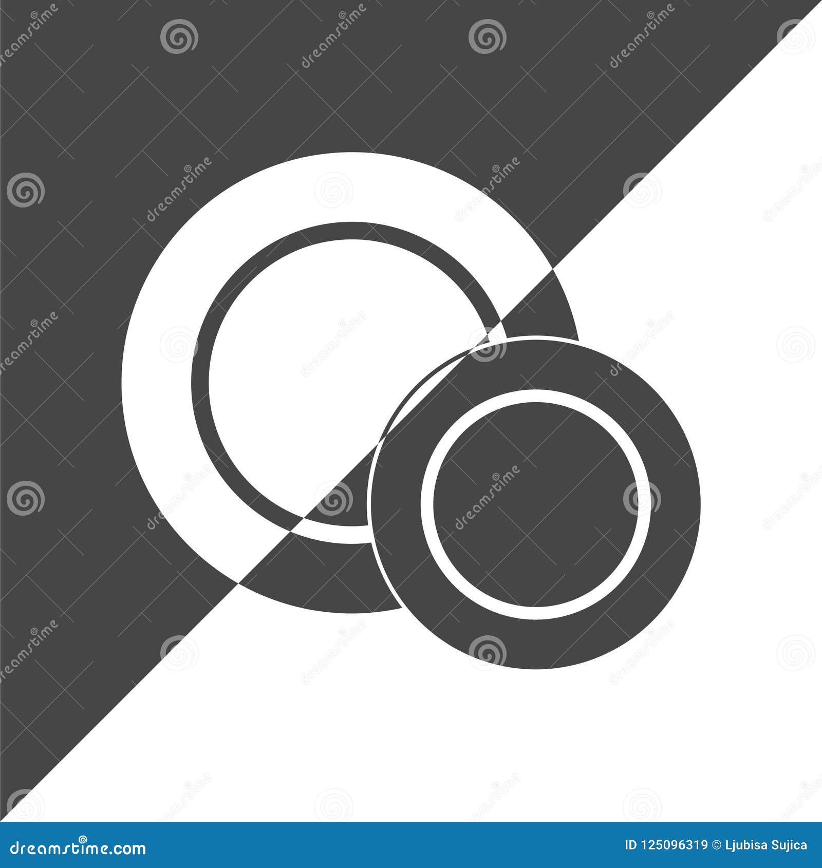 Two plates icon stock vector. Illustration of cover - 125096319
