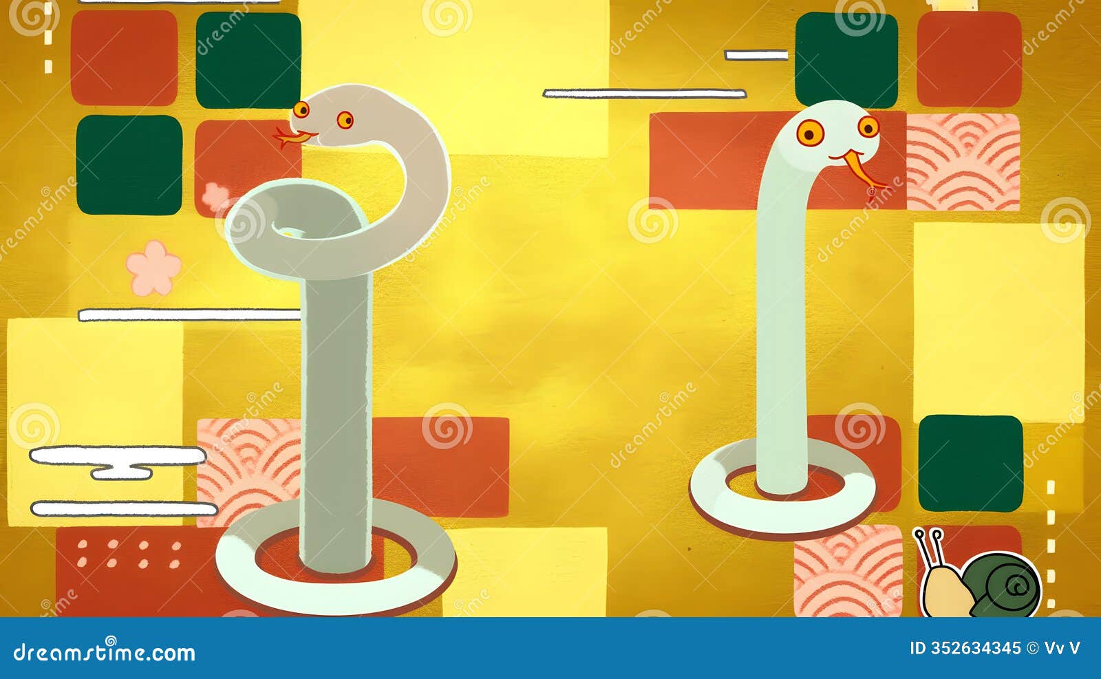 Cartoon Snakes In Basket | CartoonDealer.com #38089065