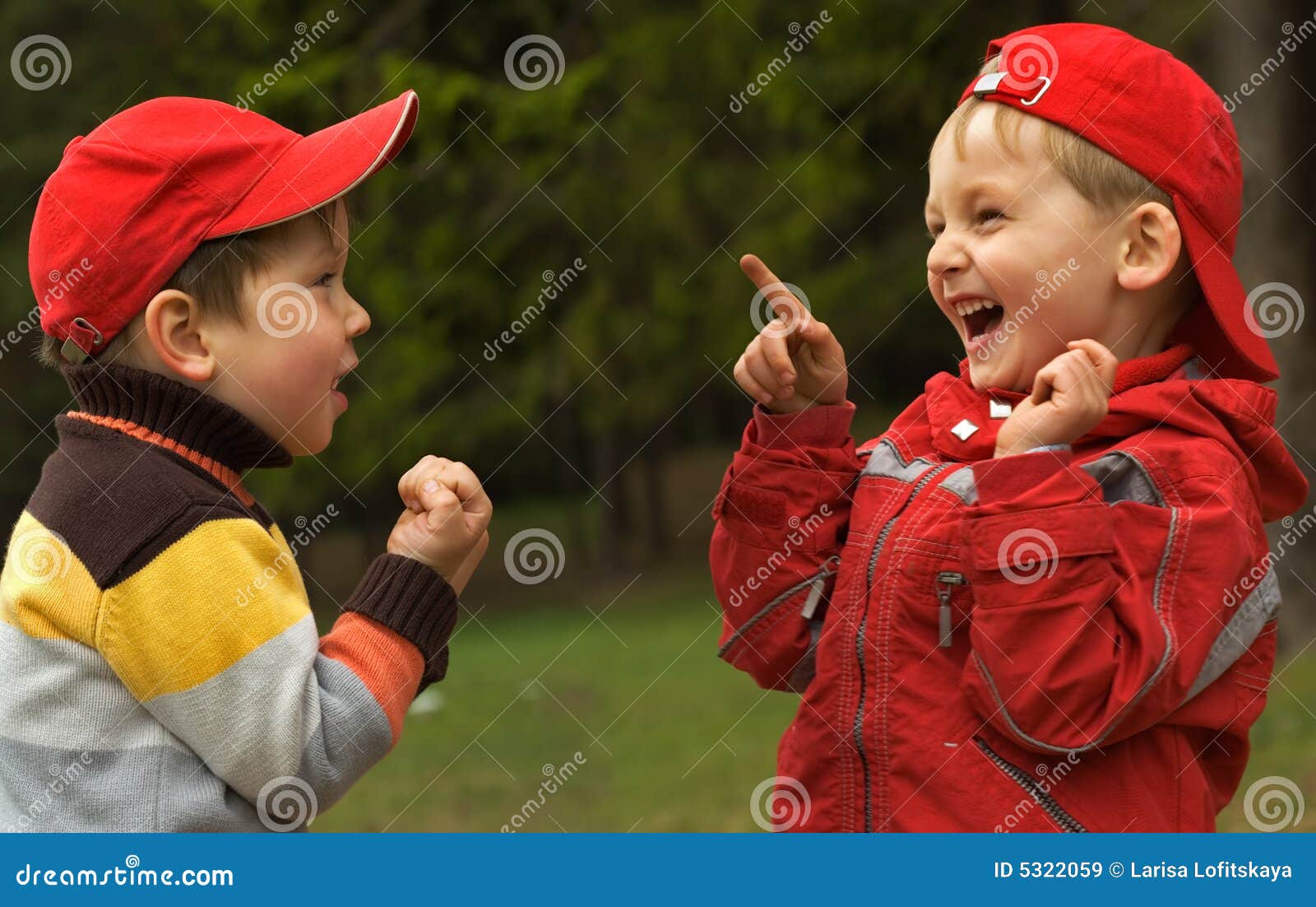 Two playful kids stock image. Image of grass, expression - 5322059