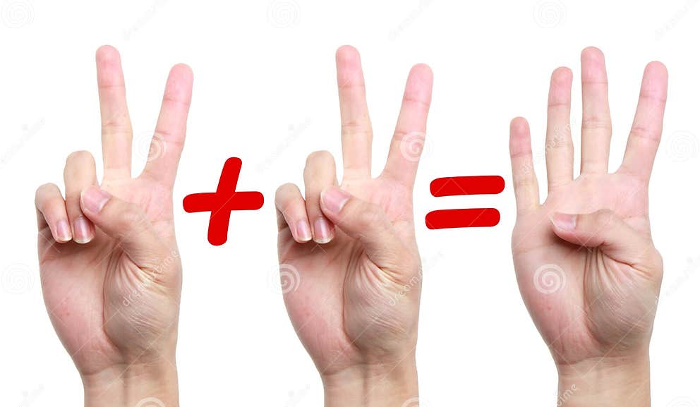 Two plus two equal four stock image. Image of child, four - 36401503